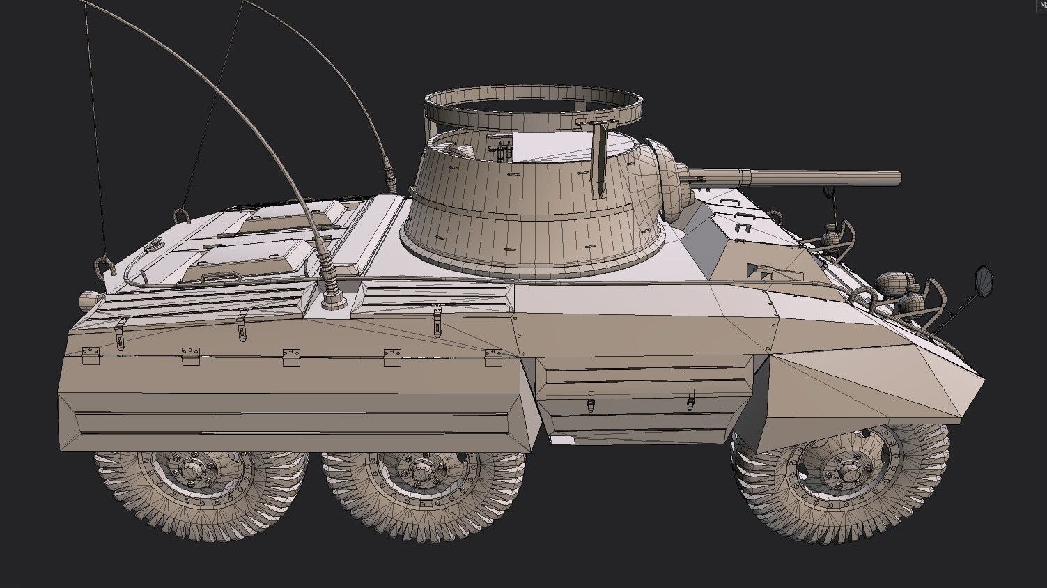 3D model M8 Greyhound Game-Ready VR / AR / low-poly | CGTrader