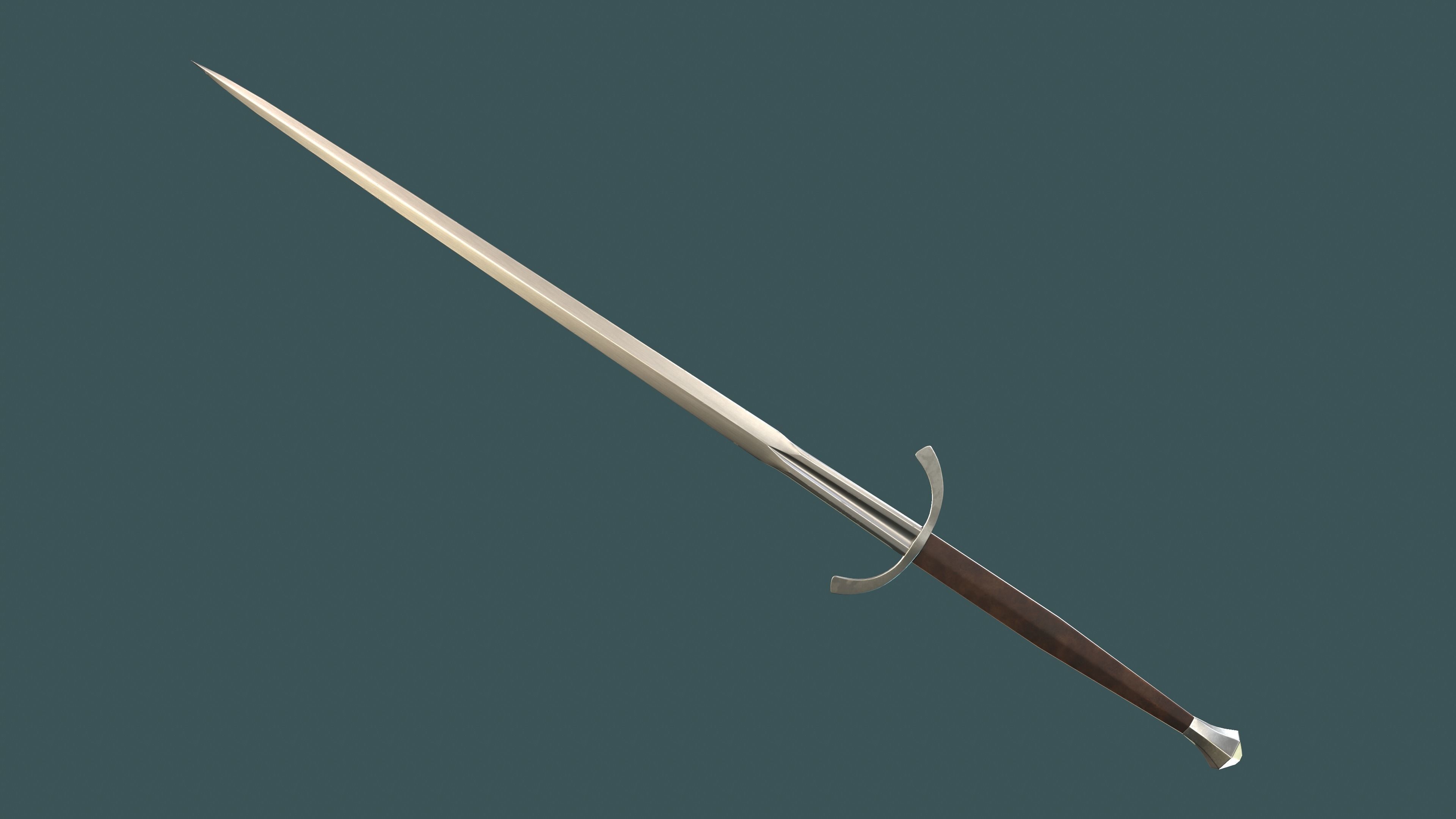 3D model Albion Dane Medieval Sword PBR game ready VR / AR / low-poly ...