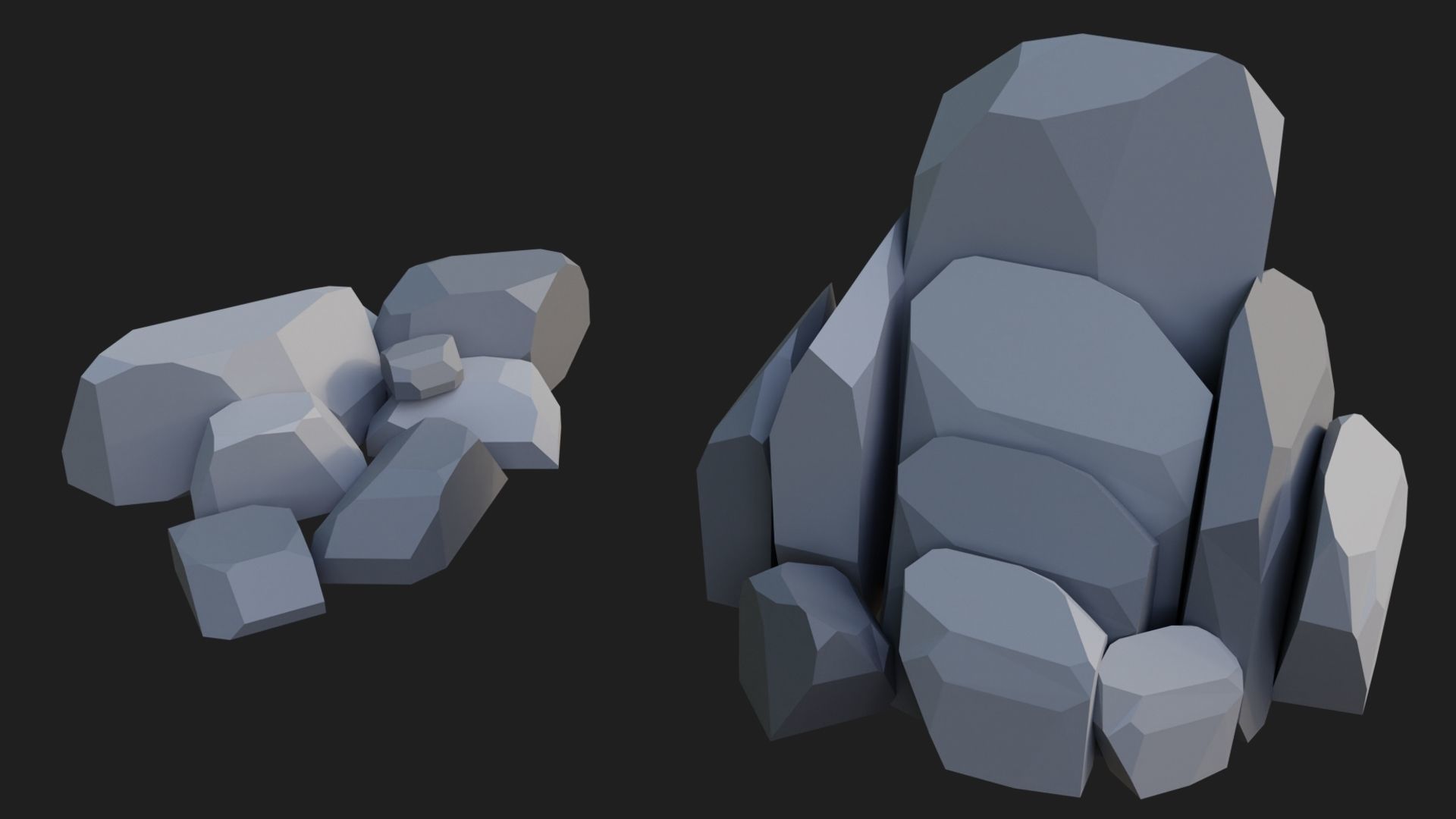 3D model Low Poly Rocks and Stones Big Pack VR / AR / low-poly | CGTrader