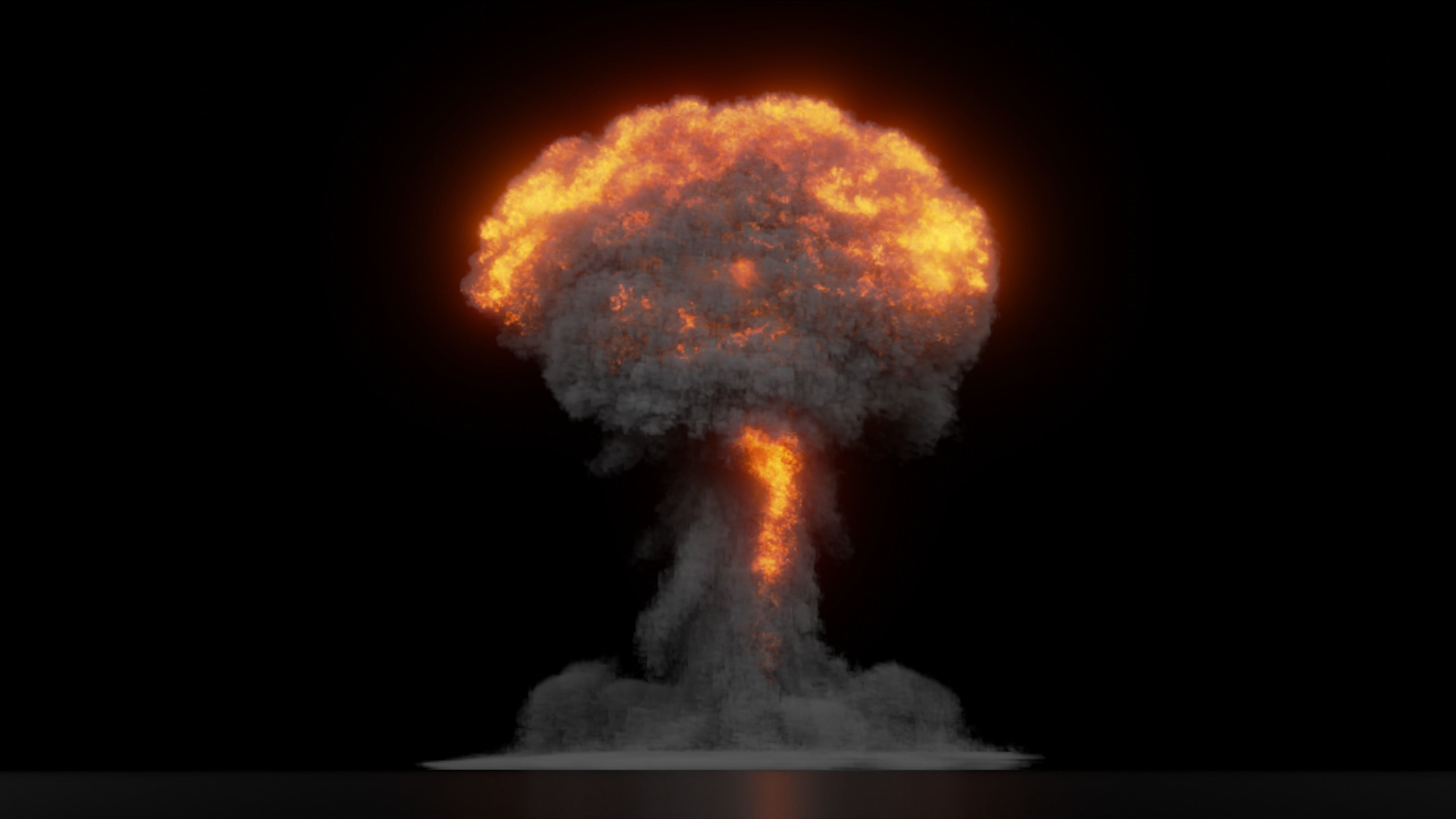 High Resolution Nuclear Explosion 3D model animated | CGTrader