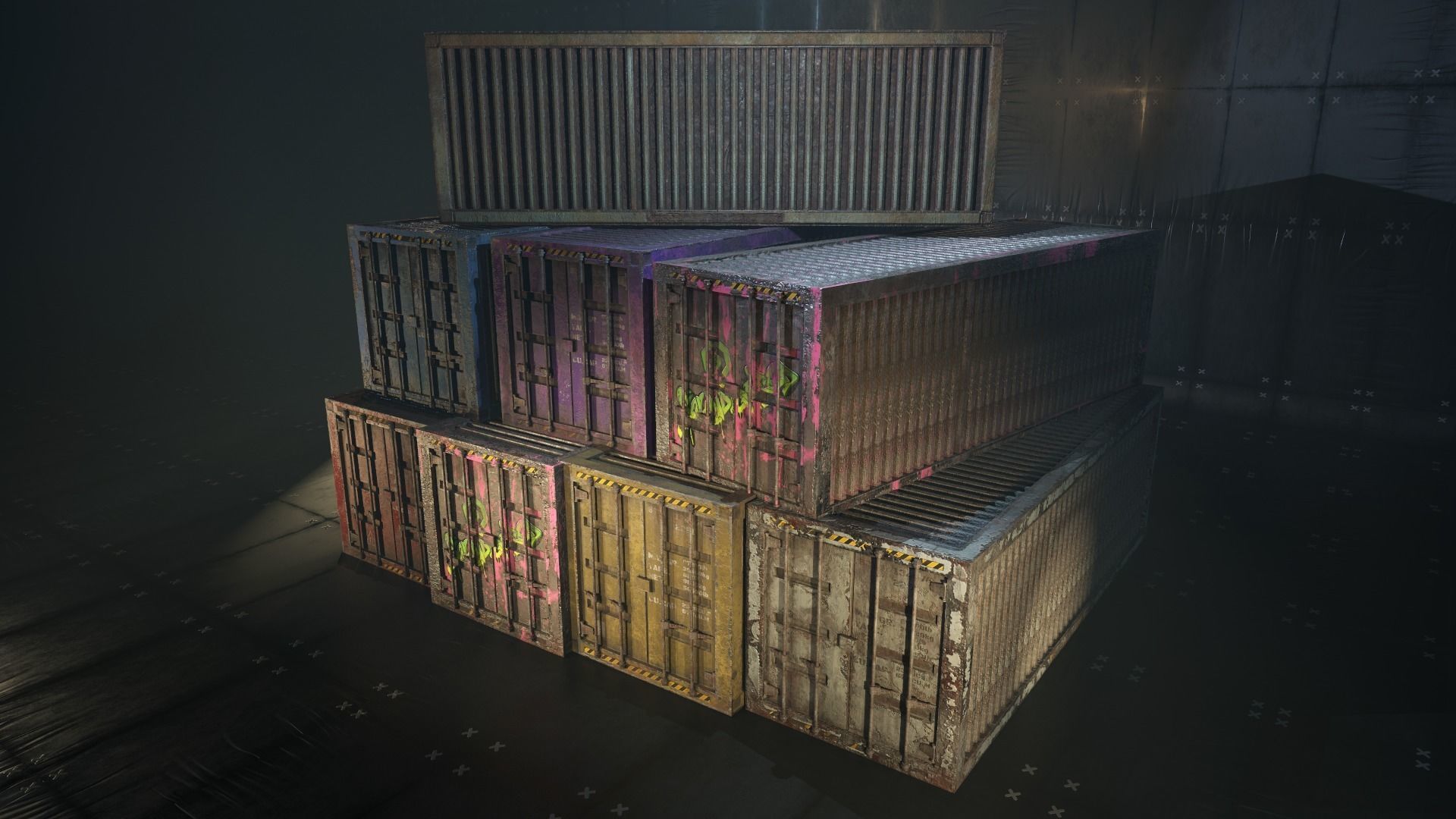 Cargo Containers Collection free VR / AR / low-poly 3D model | CGTrader