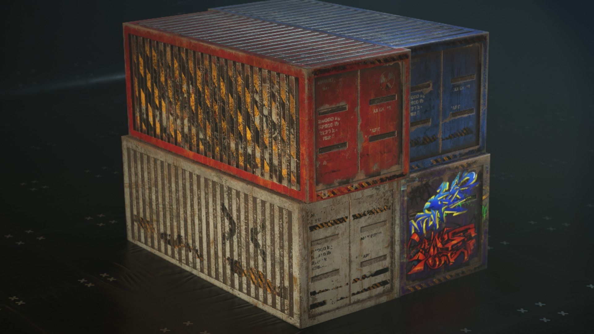 Cargo Containers Collection free VR / AR / low-poly 3D model | CGTrader
