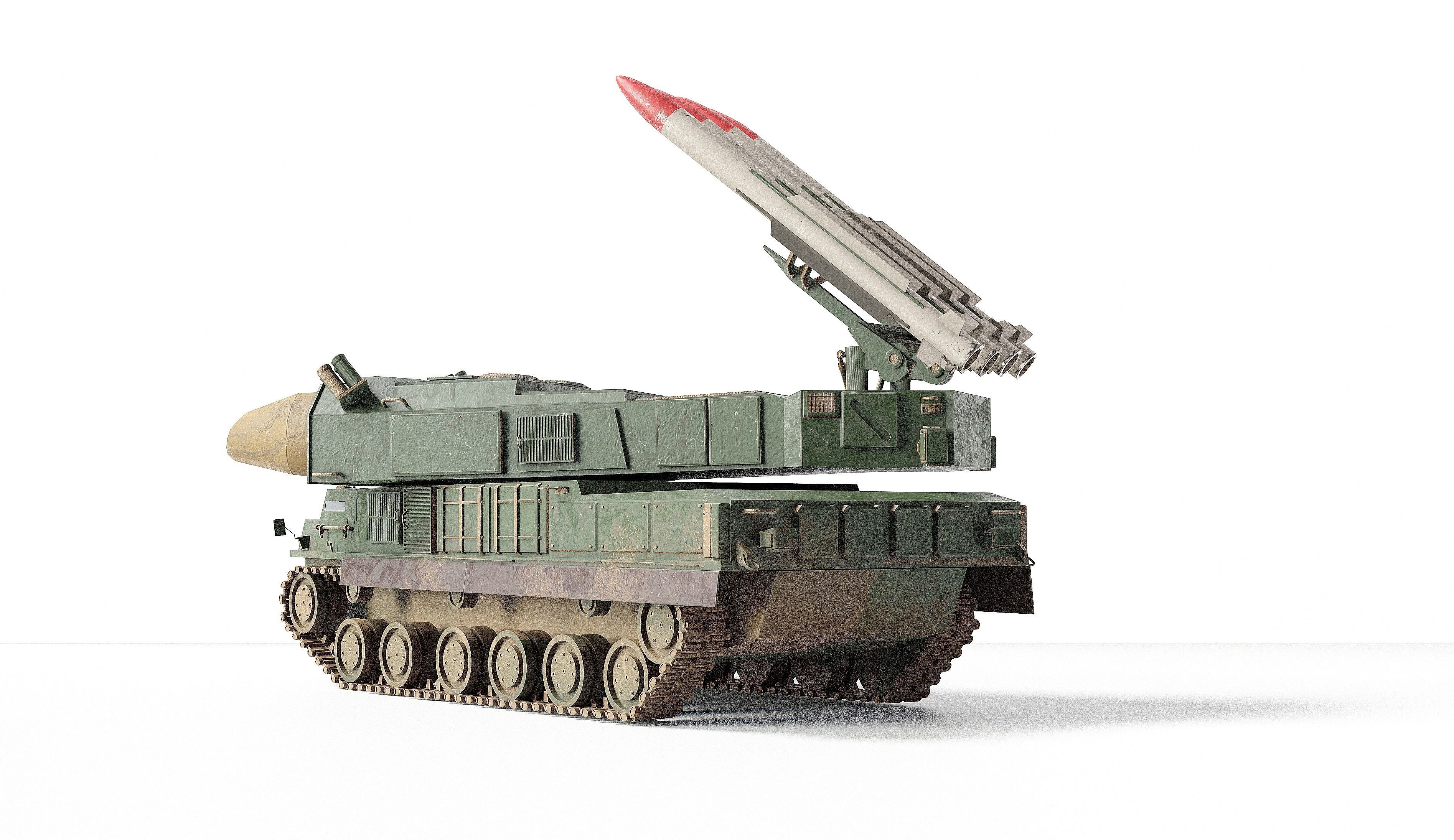 3D model SA-11 soviet surface to air missile system VR / AR / low-poly ...