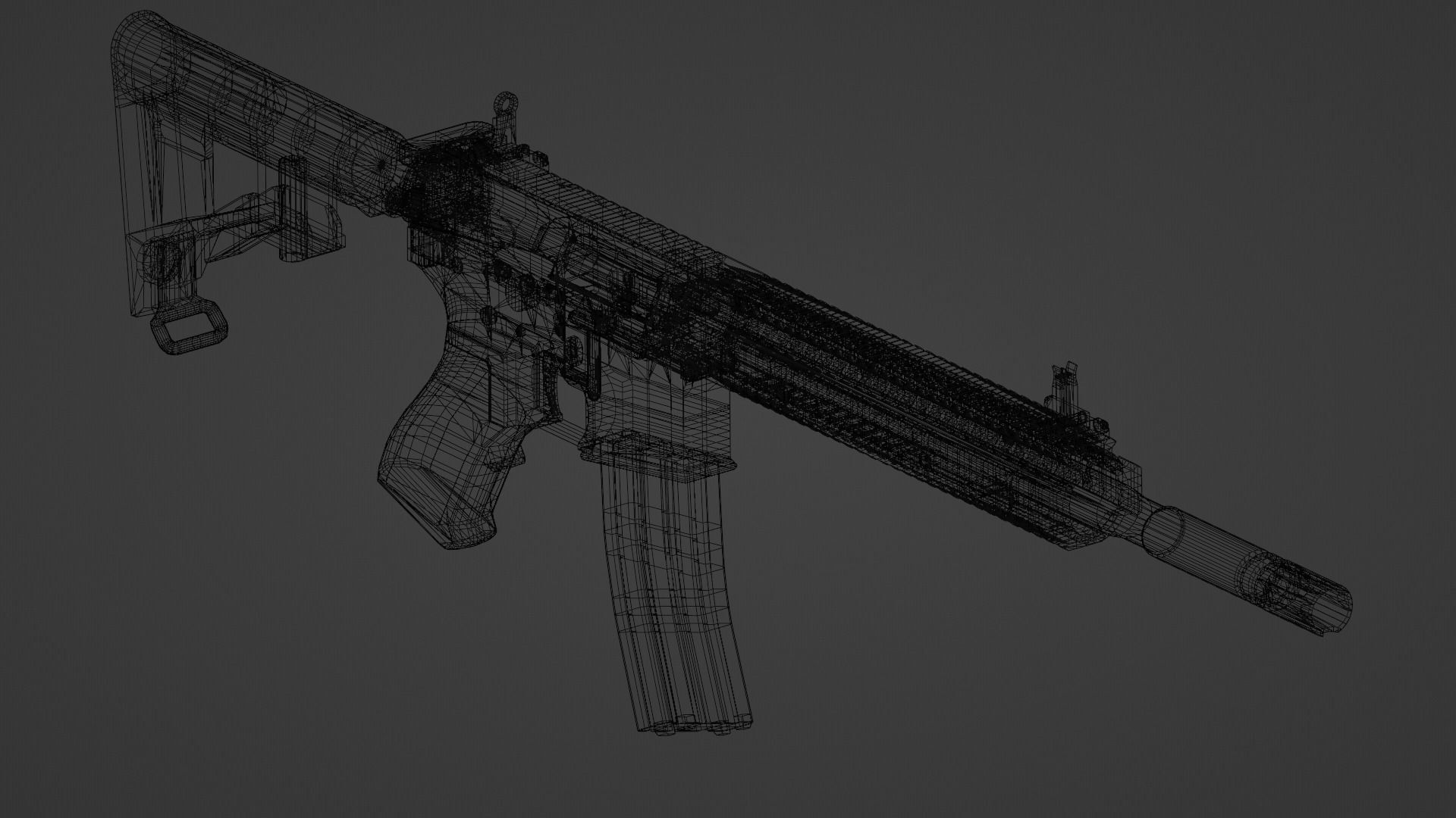 3D model Game-ready 3D M4A1-MK18 and Sig Sauer P226 VR / AR / low-poly ...