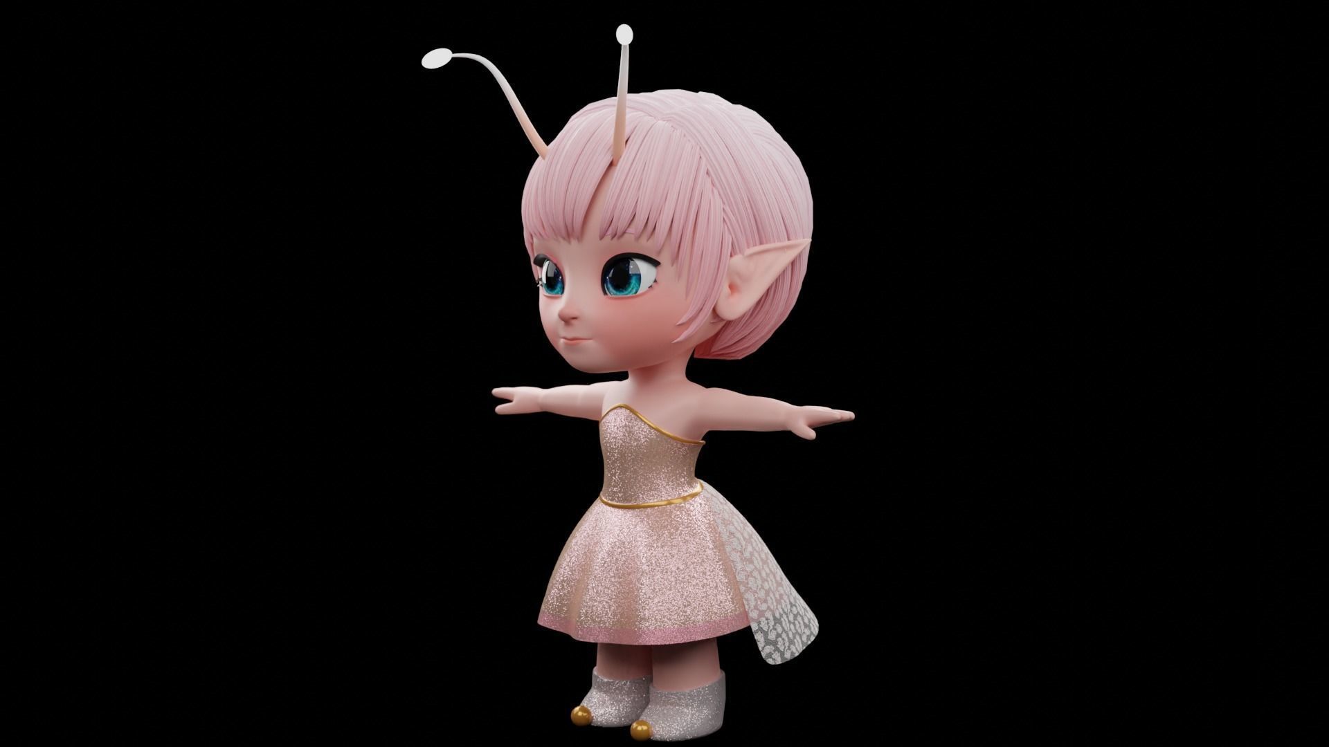 3D model Cartoon Fairy - Fully Rigged VR / AR / low-poly | CGTrader