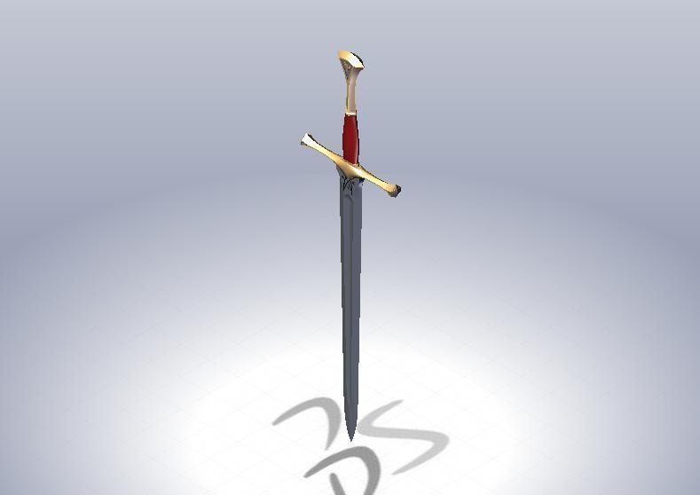 Isildur Sword 3D model 3D printable | CGTrader