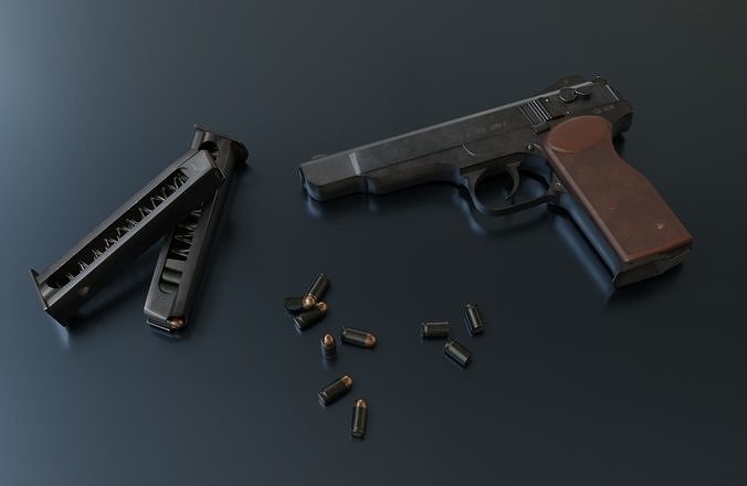3D model Stechkin automatic pistol VR / AR / low-poly | CGTrader