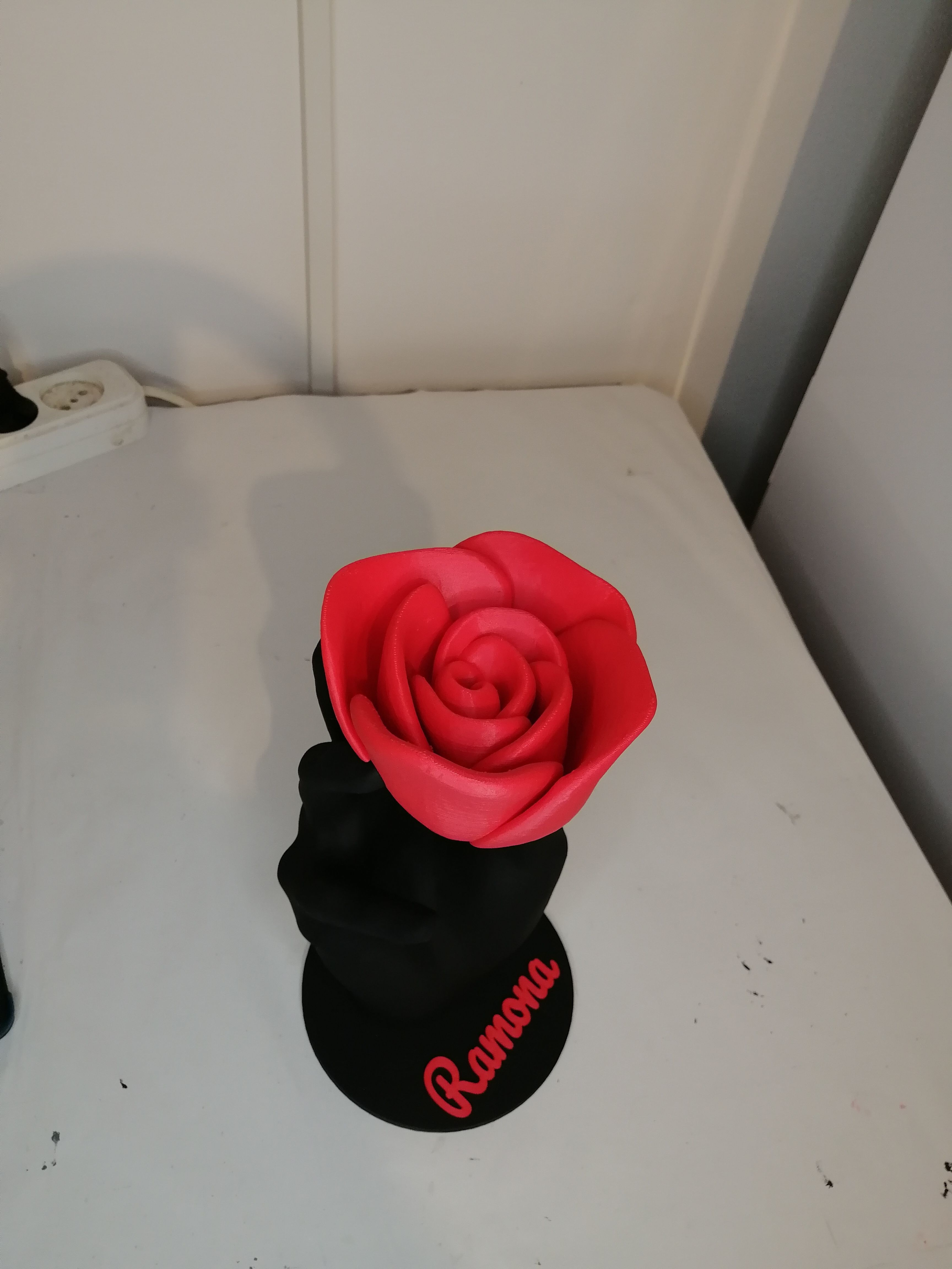 Rose with hand stand 3D model 3D printable | CGTrader