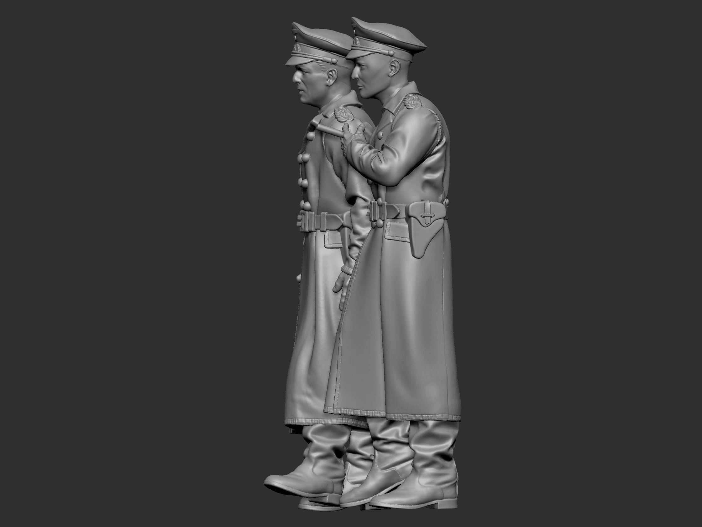 German Officers 3D model 3D printable | CGTrader
