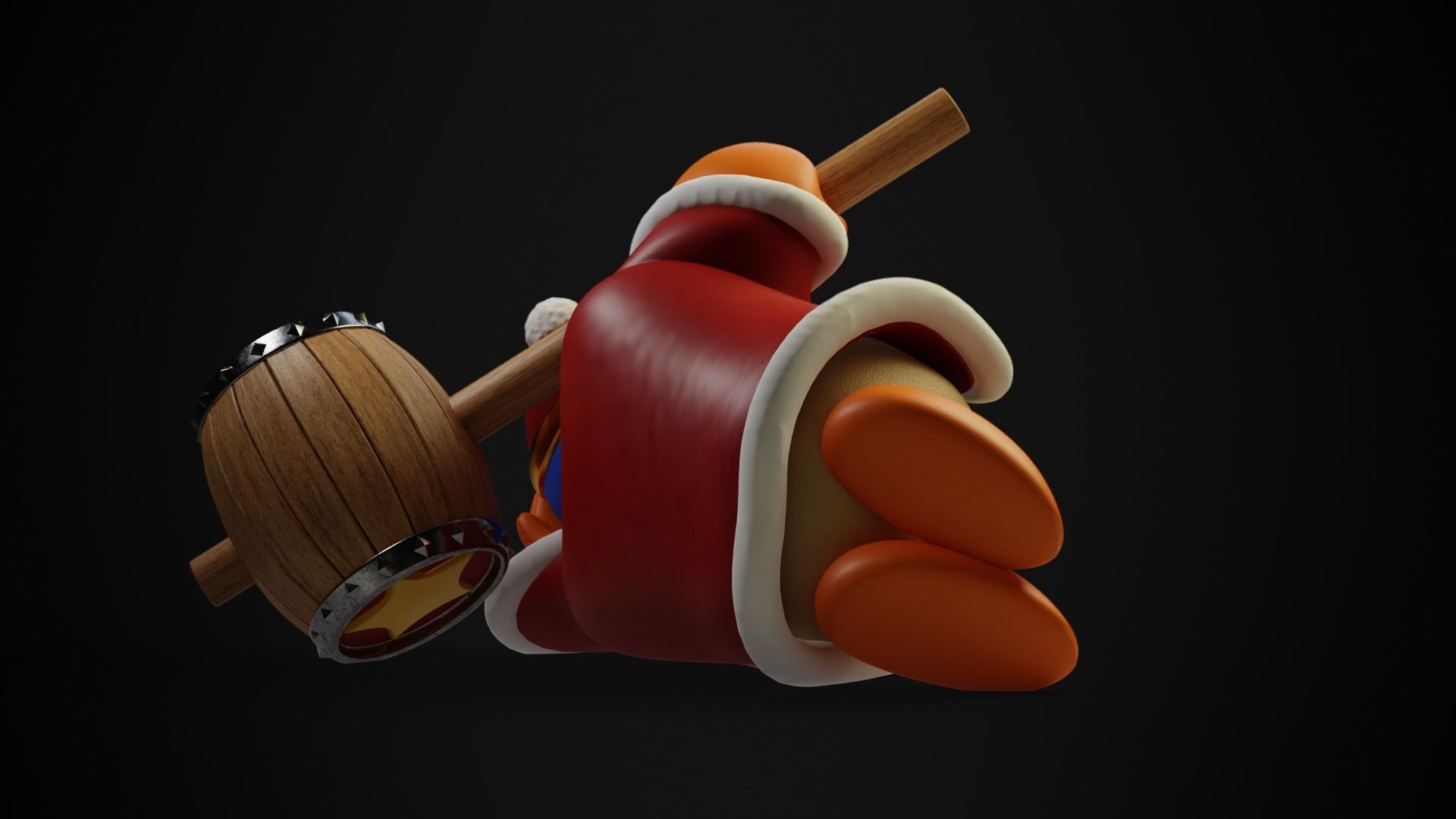 King Dedede Lounging 3D model 3D printable | CGTrader
