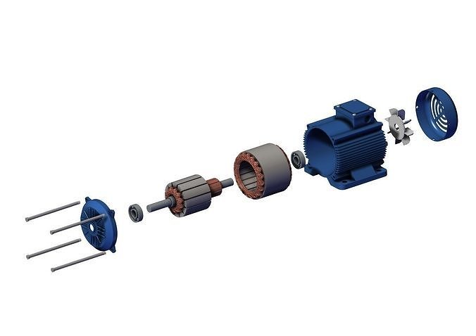 Motor DC Electrical 3D model | CGTrader
