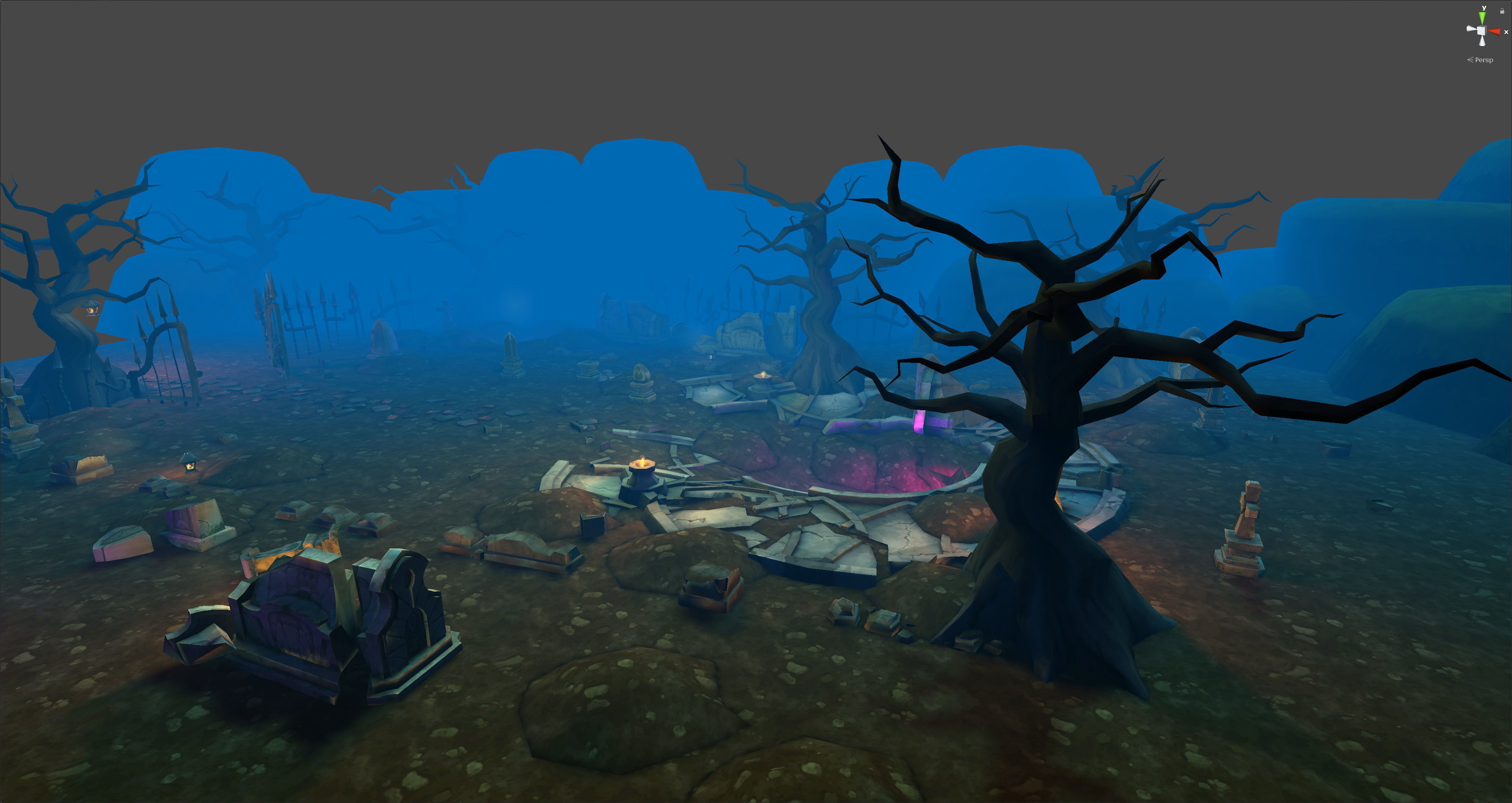 3D model Fantasy Chess RPG Environment - Spooky Cemetery VR / AR / low ...