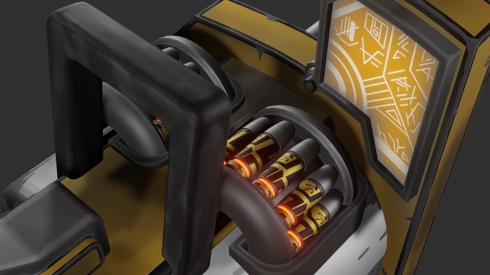 3D model Stylized minigun VR / AR / low-poly | CGTrader