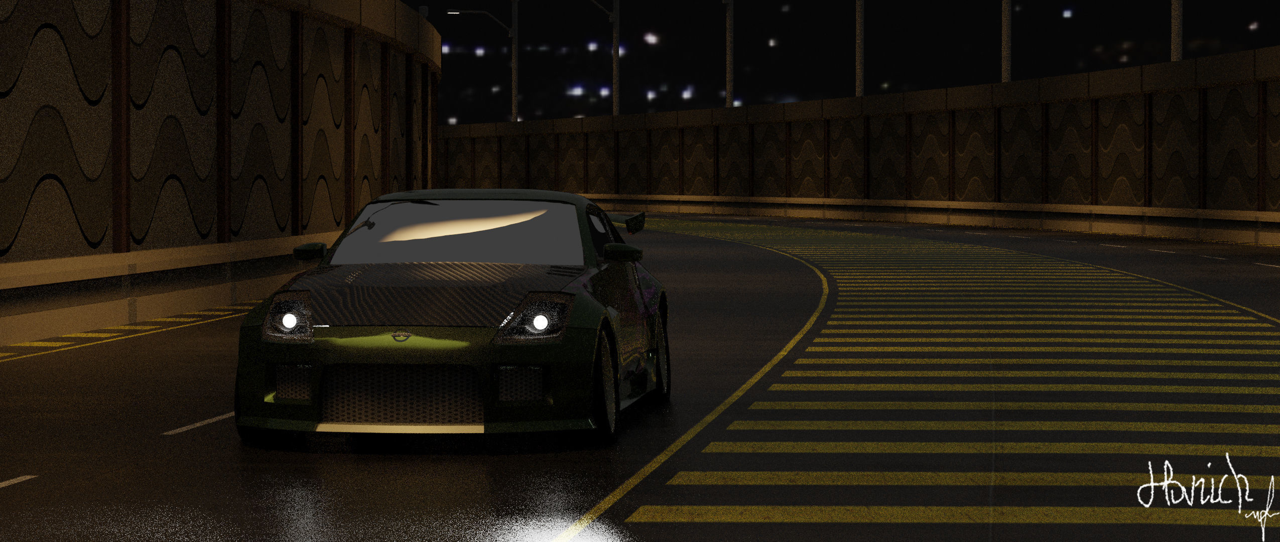 Nissan 350z Rachel 3D model rigged | CGTrader