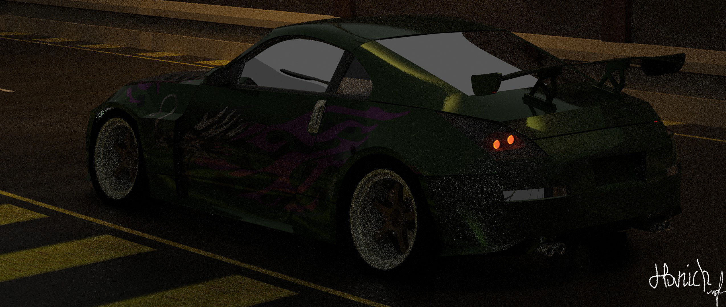 Nissan 350z Rachel 3D model rigged | CGTrader