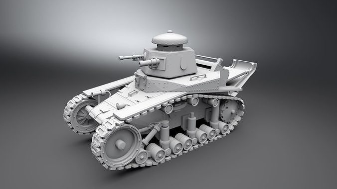 T18 Tank scale model 3D model 3D printable | CGTrader
