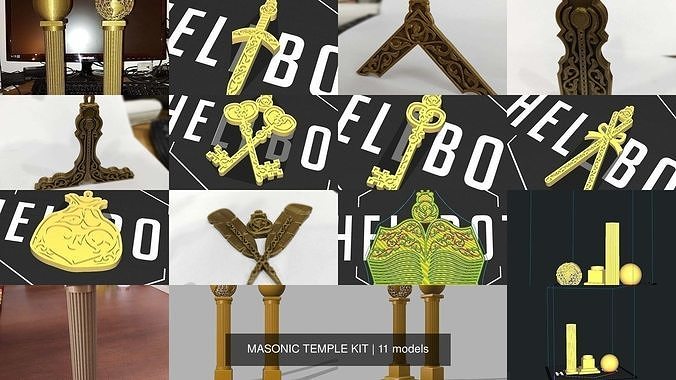 MASONIC TEMPLE KIT 3D Model Collection | CGTrader