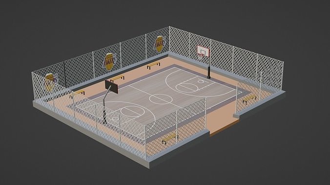 3D model Basketball Stadium - Los Angeles Lakers VR / AR / low-poly ...