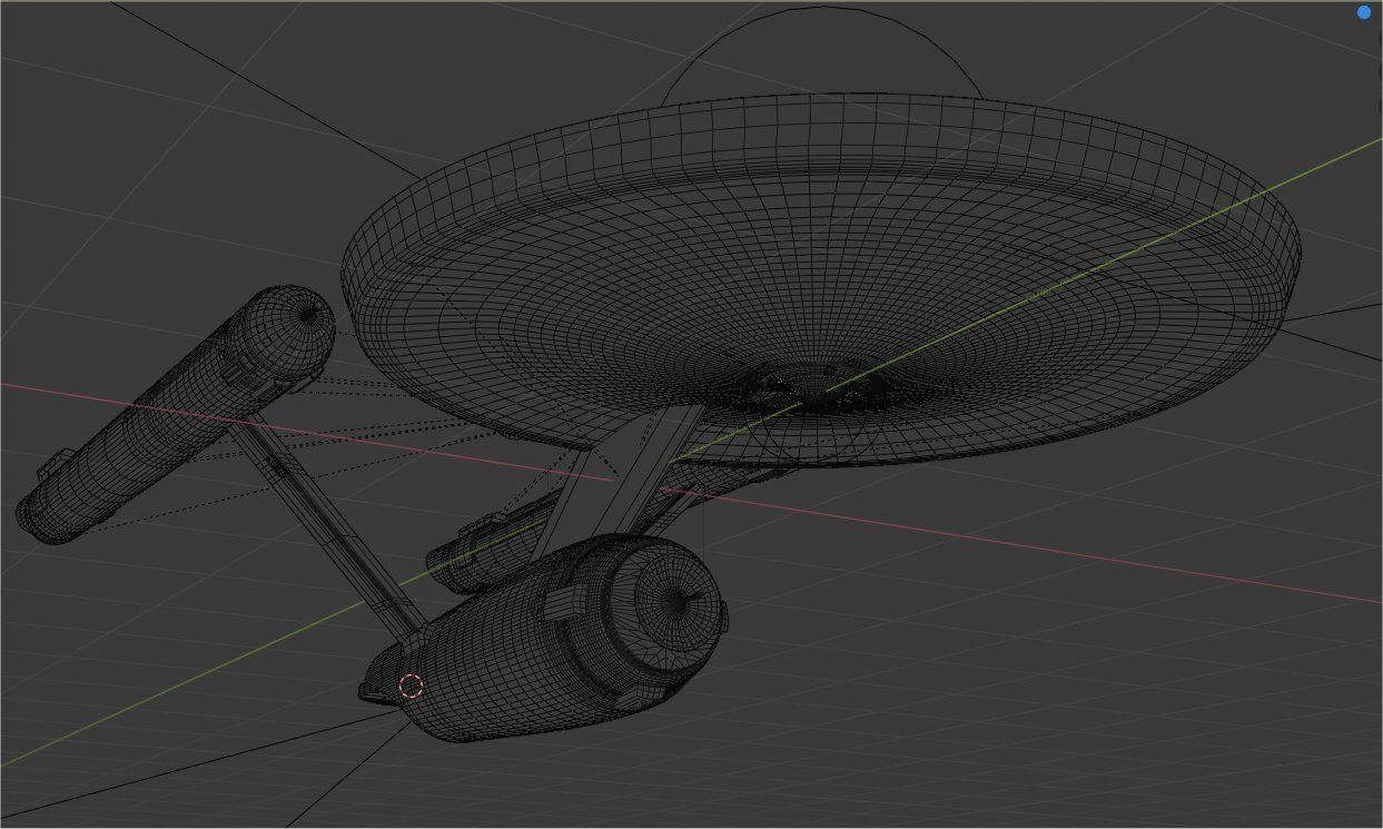 3D model Classic Star Ship Enterprise Enhanced - Star Trek TOS VR / AR ...