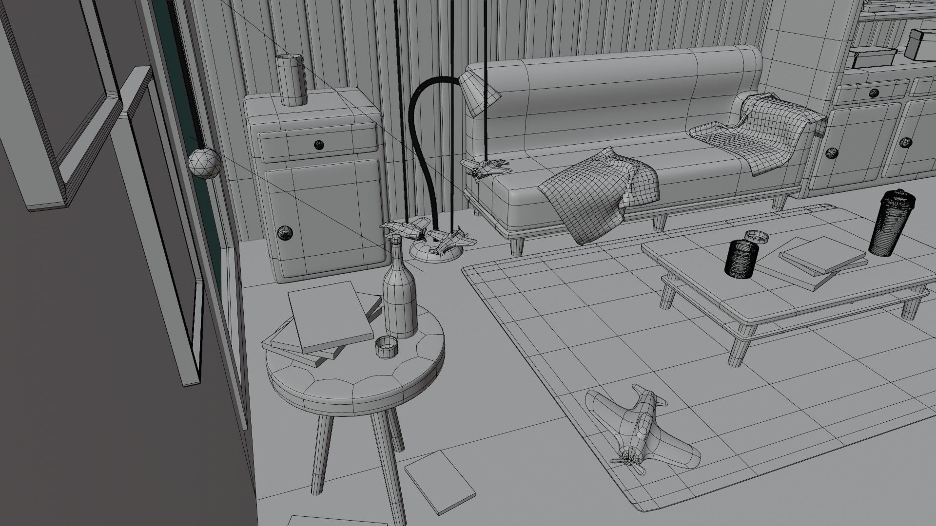 Living Room Cartoon Environment Style 3D model | CGTrader