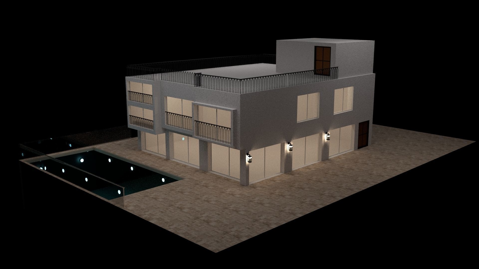 luxury big house 3D model | CGTrader