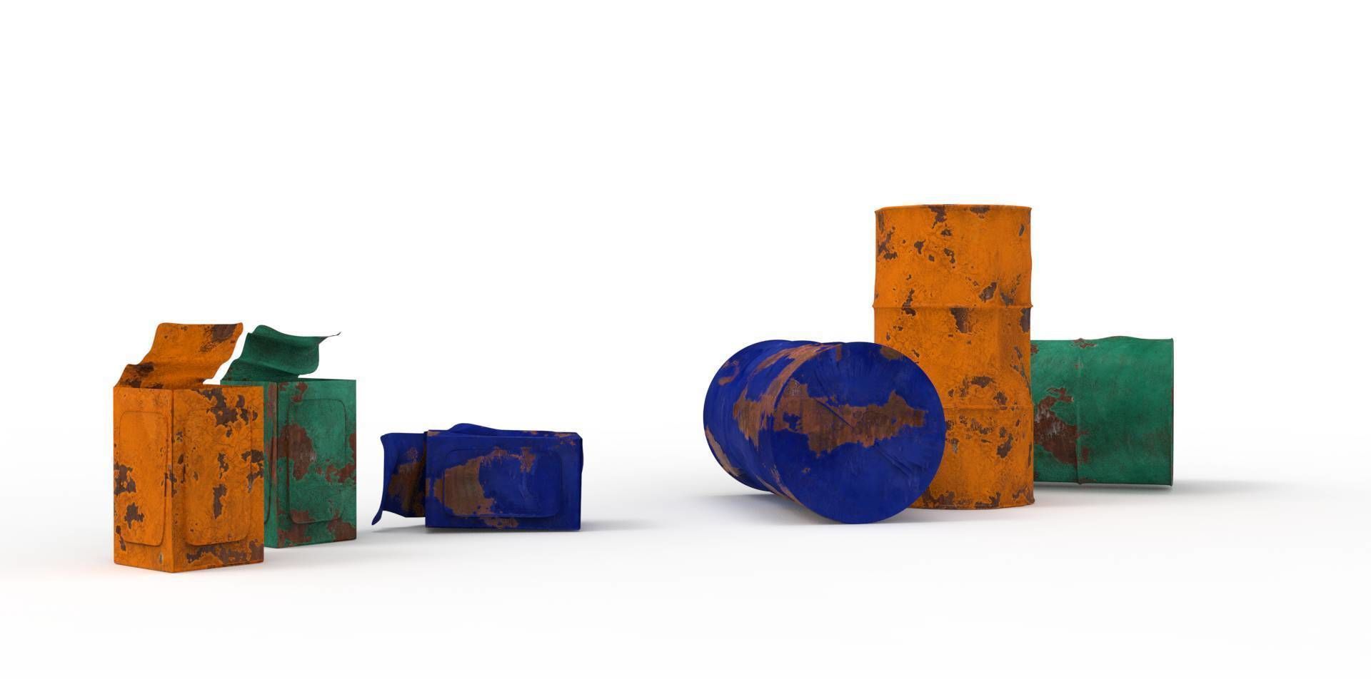 DAMAGED OBJECTS 01 3D model | CGTrader