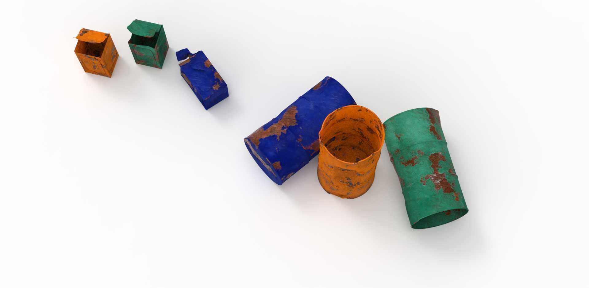 DAMAGED OBJECTS 01 3D model | CGTrader