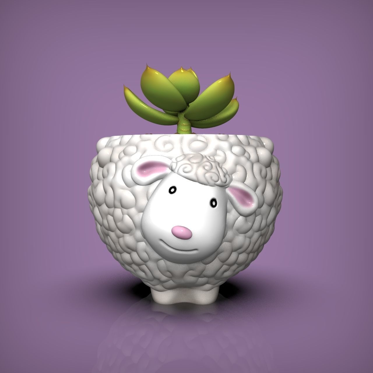 Cute little animals planters 3D model 3D printable | CGTrader