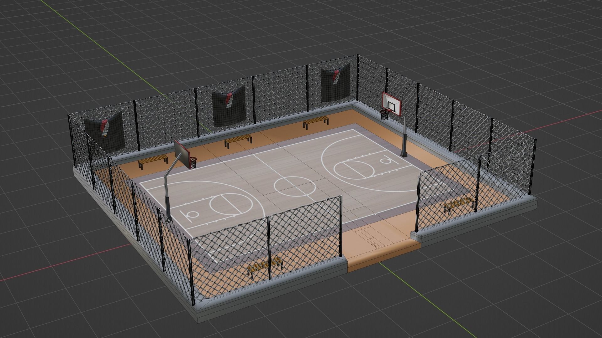 3D model Basketball Stadium - Portland Trail Blazers VR / AR / low-poly ...