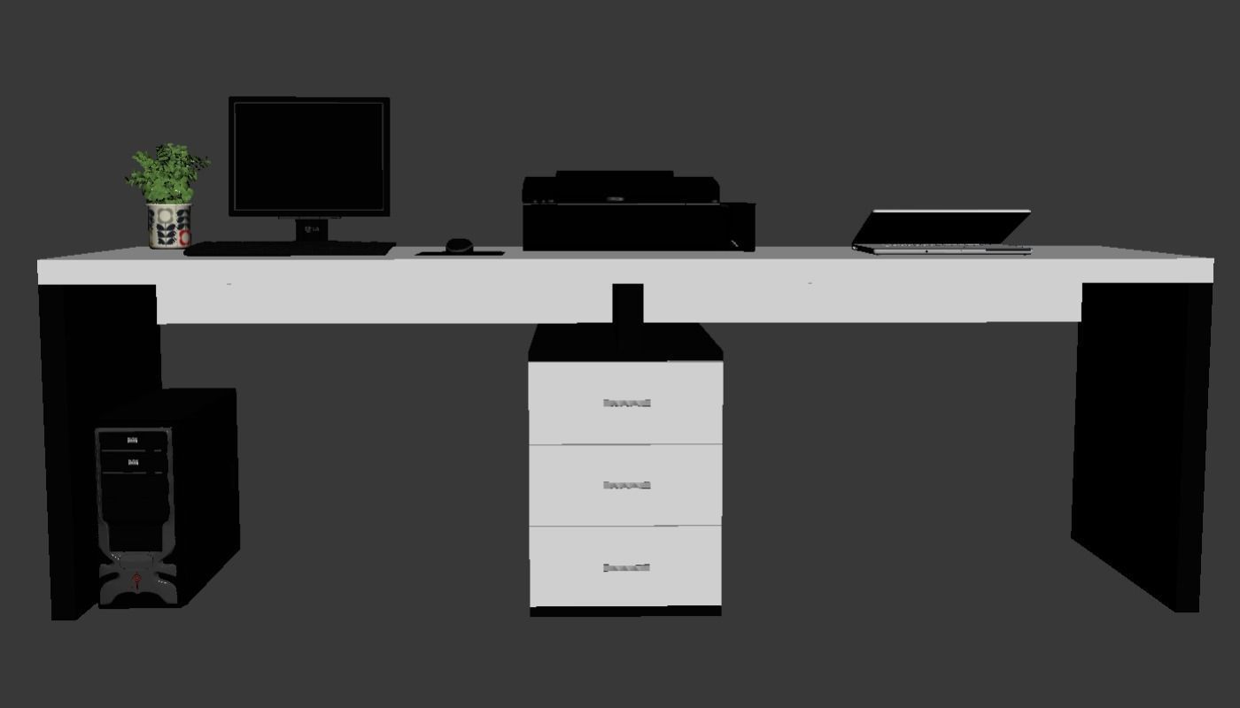 Office Desk free 3D model | CGTrader