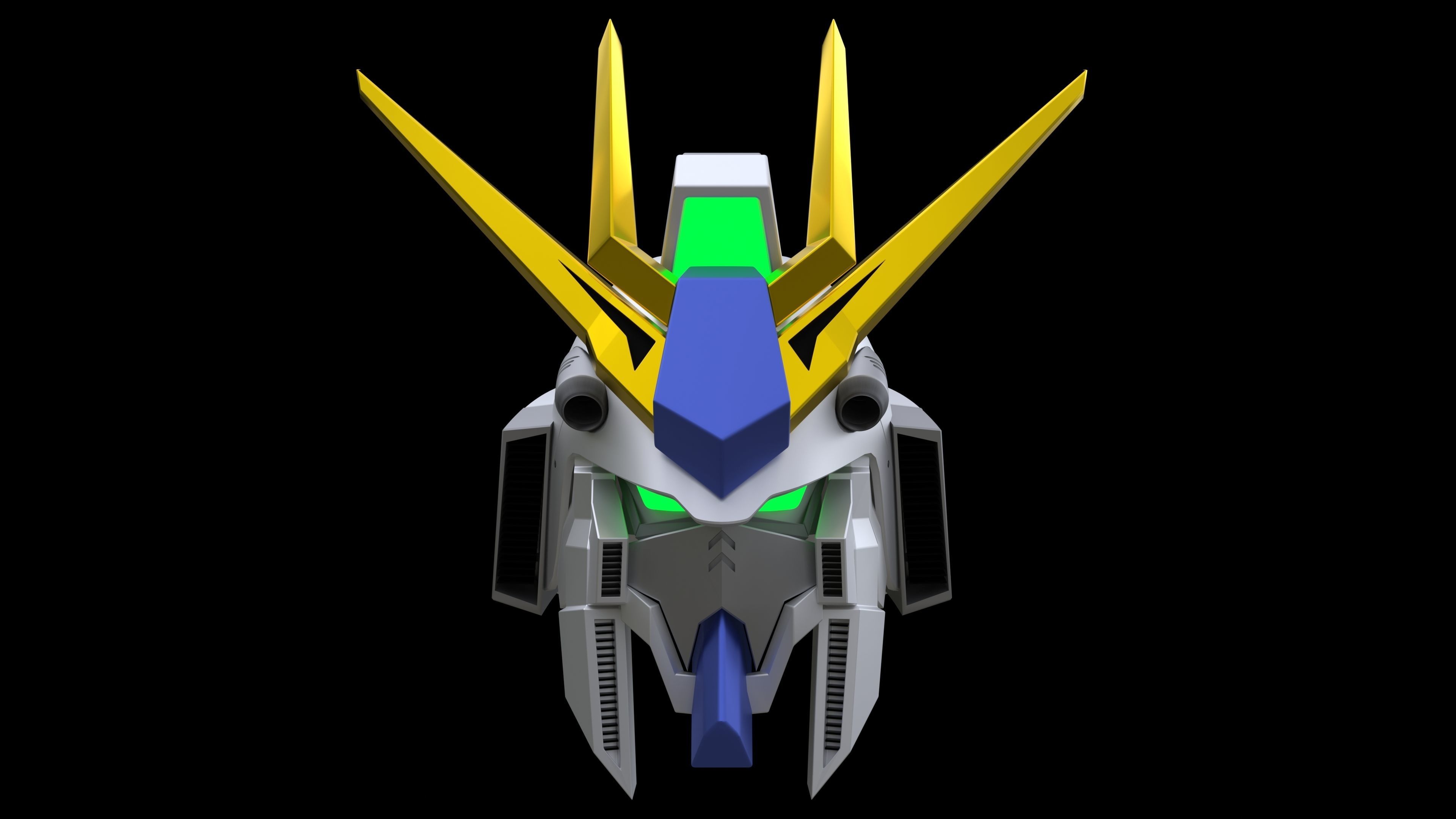 Gundam Head 3D model | CGTrader