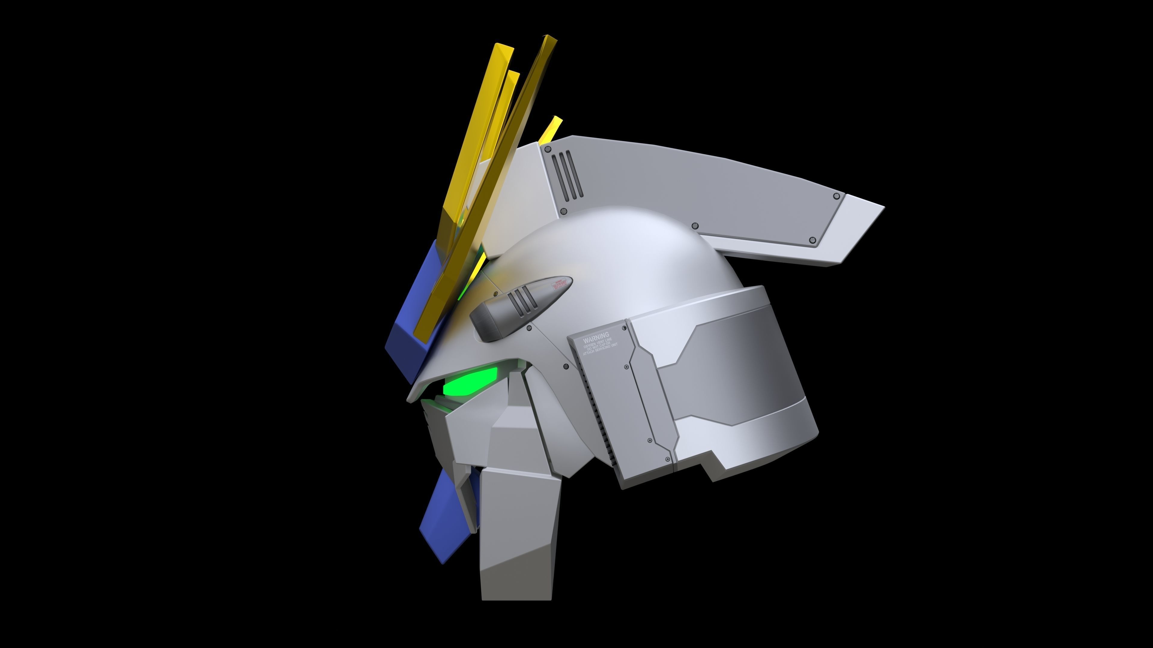 Gundam Head 3D model | CGTrader