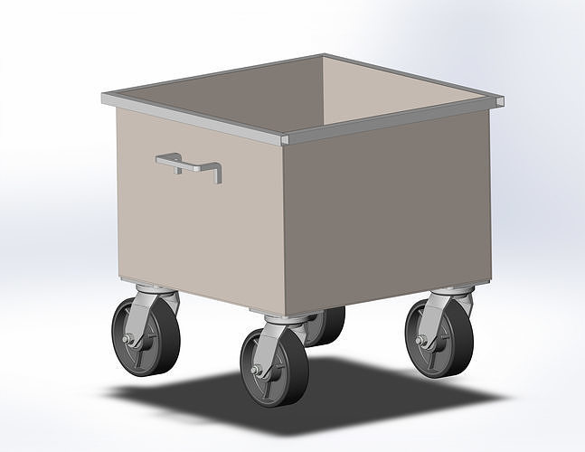 A box on wheels 3D model | CGTrader