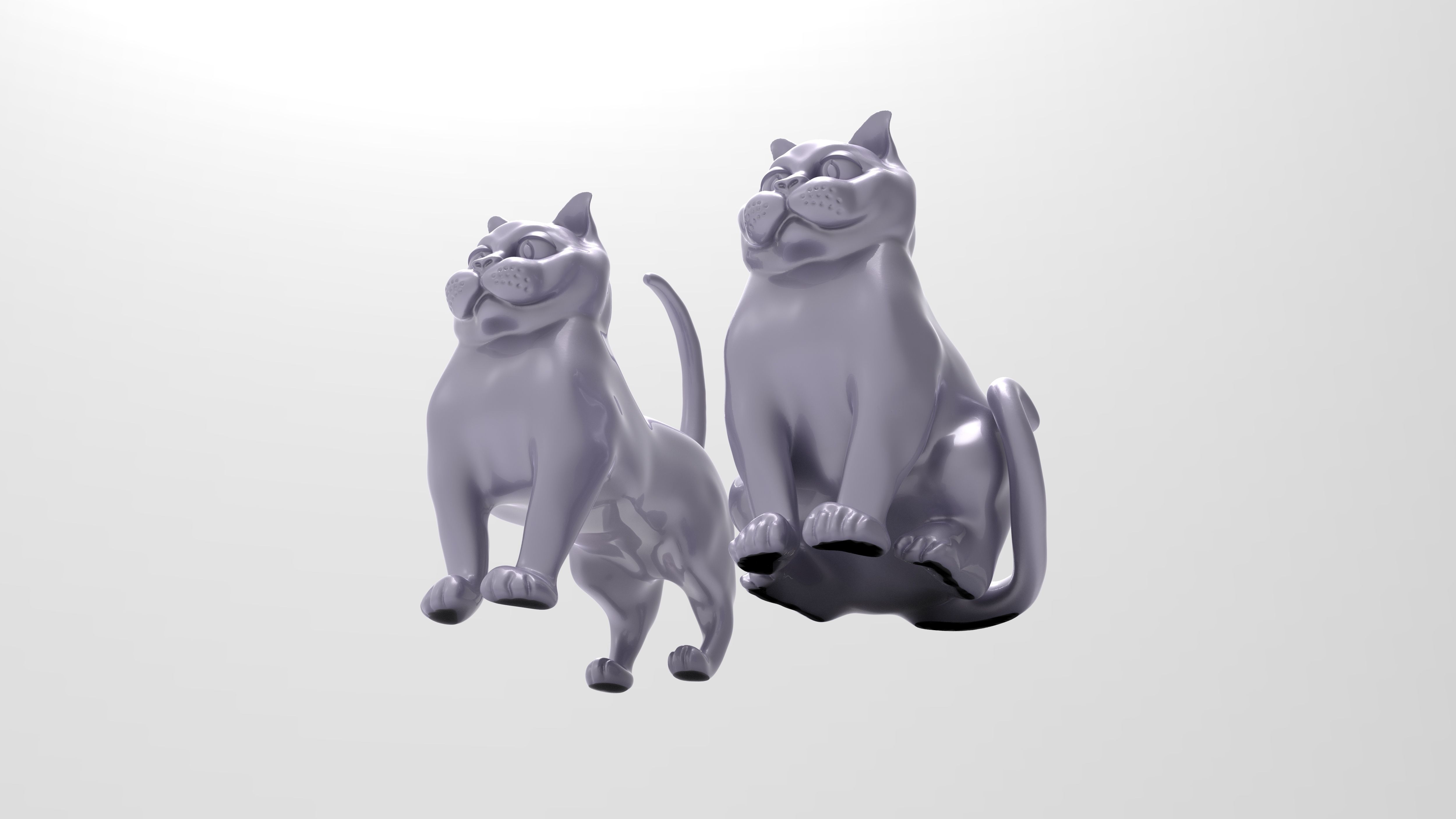 Miniature Cats Bundle 3D model 3D printable | CGTrader