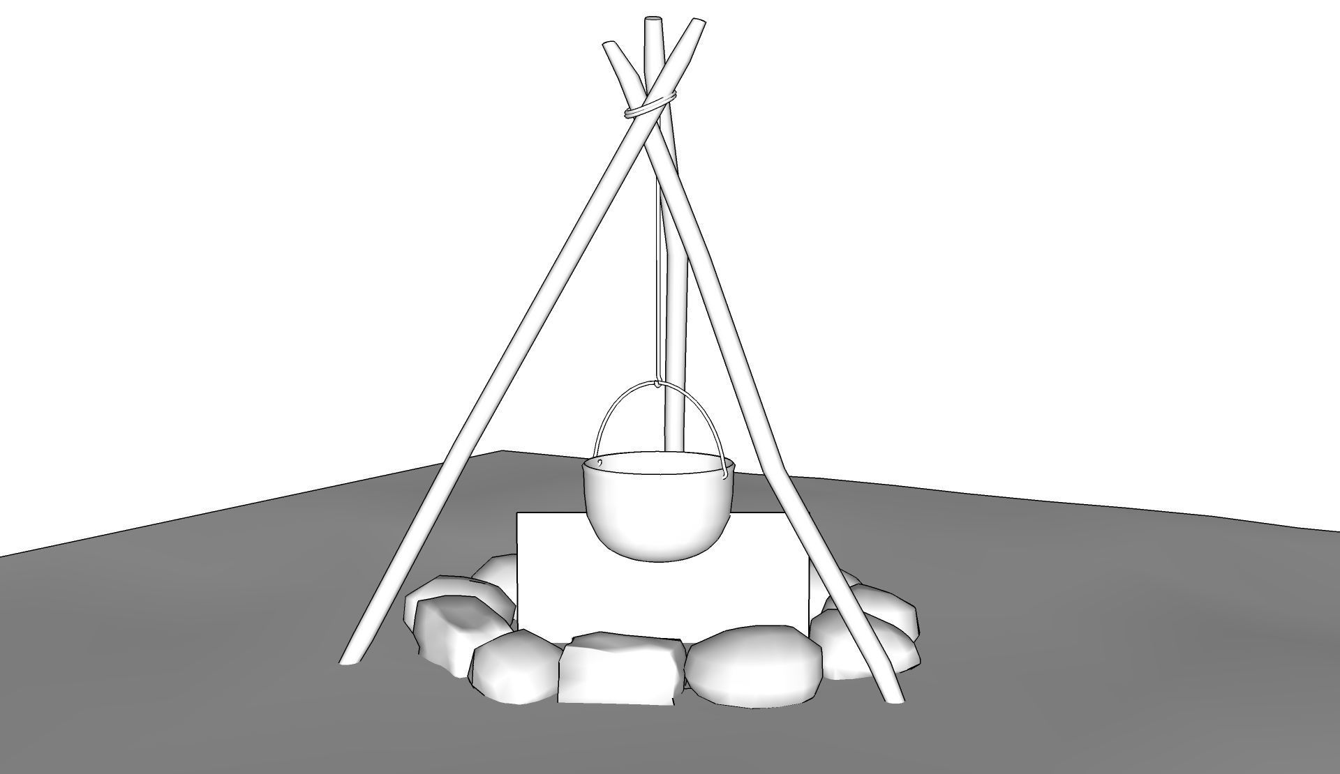 Bonfire Campfire 3D model | CGTrader
