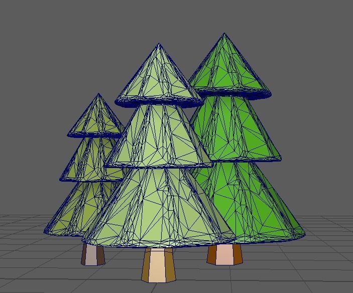 3D model 3D Model Cartoon Pine Tree VR / AR / low-poly | CGTrader