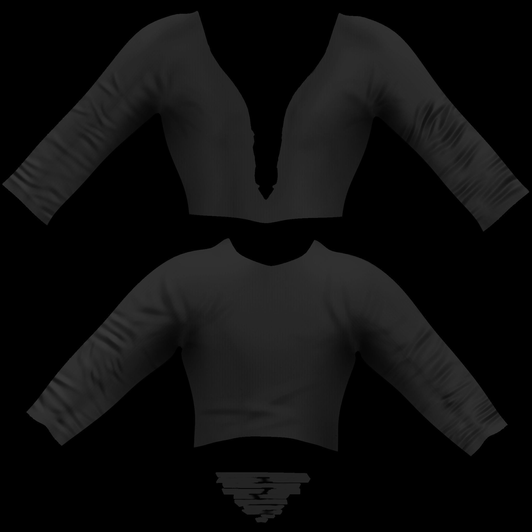 3D model Lace Front Deep Cleavage Top VR / AR / low-poly | CGTrader