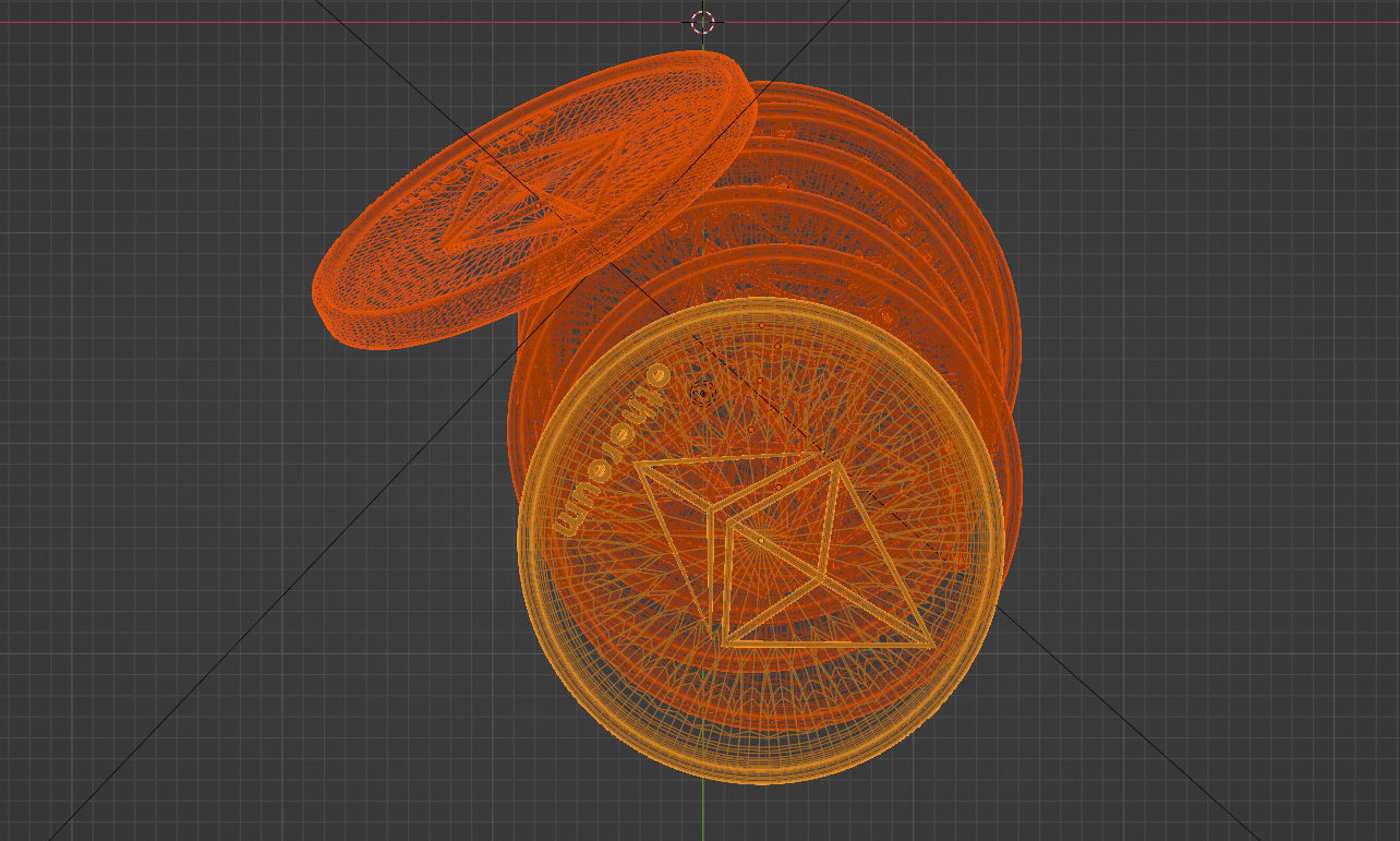 Ethereum ETH Gold Coin 3D model 3D model | CGTrader