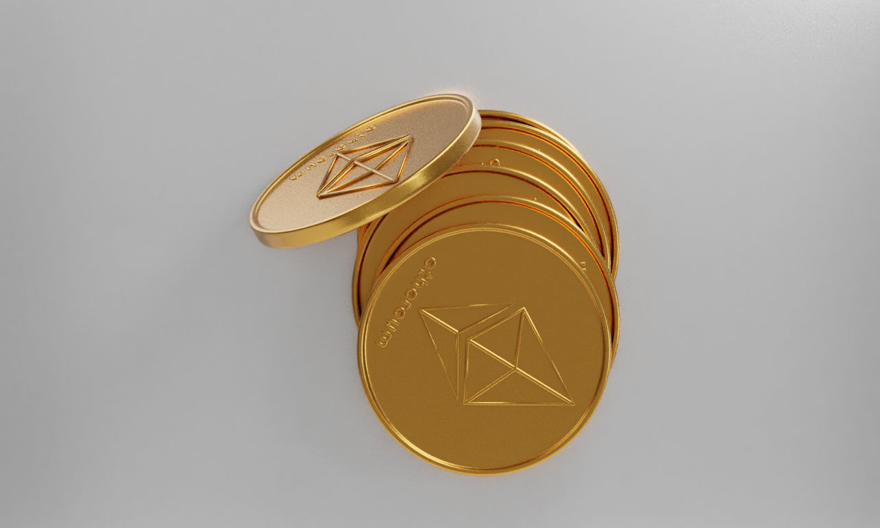 Ethereum ETH Gold Coin 3D model 3D model | CGTrader