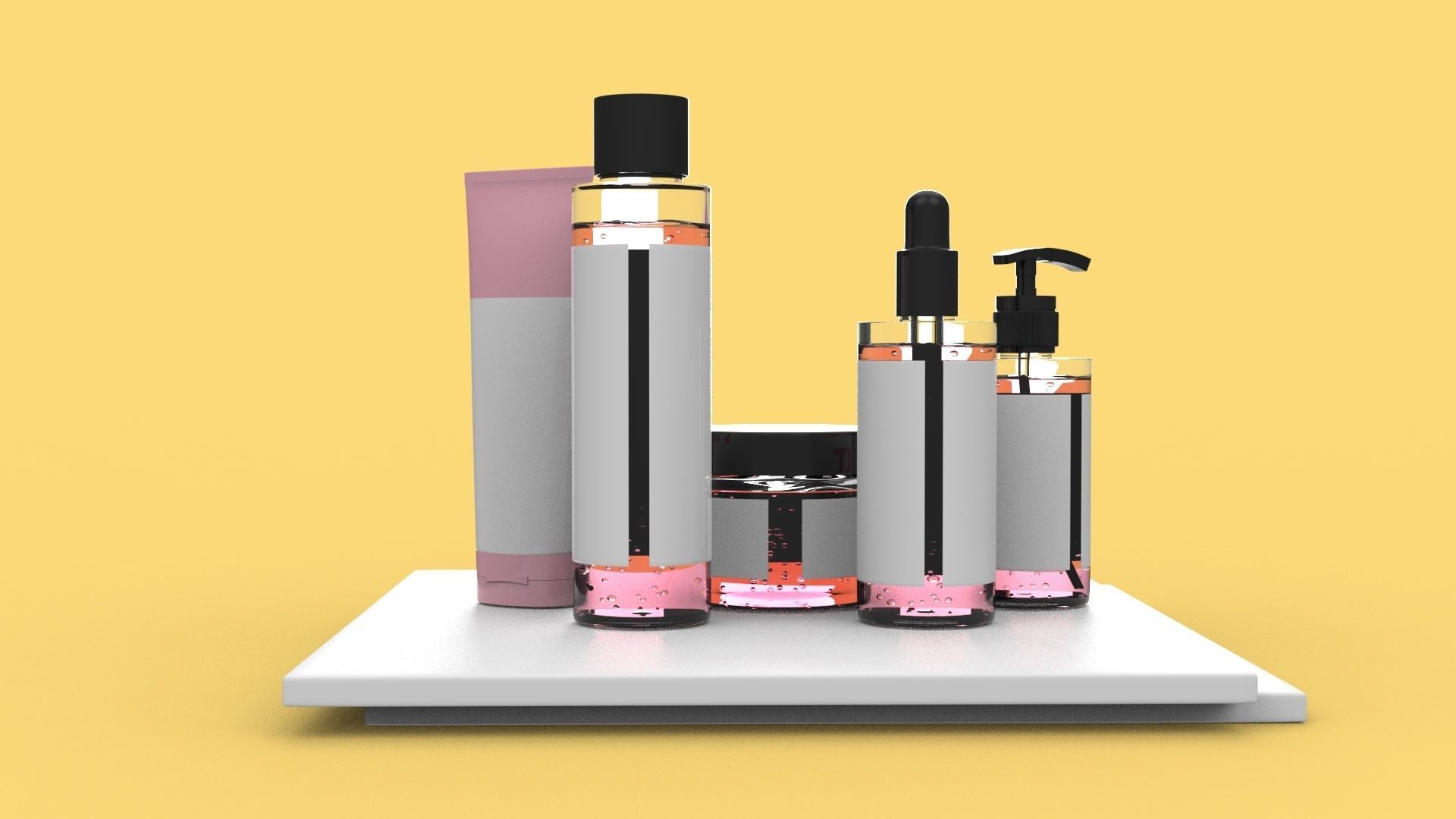 Skin Care Products 3D model | CGTrader