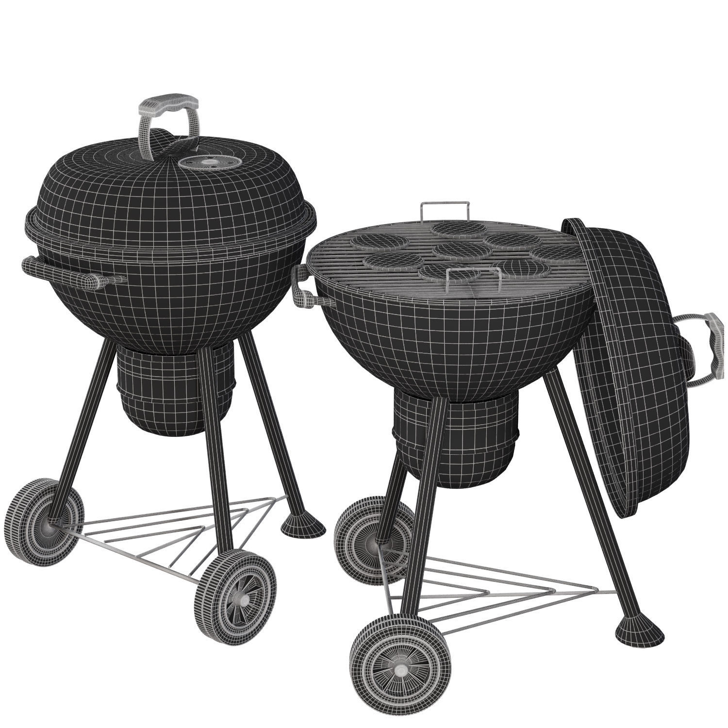 BBq and outdoor kitchen collection VR / AR / low-poly | CGTrader