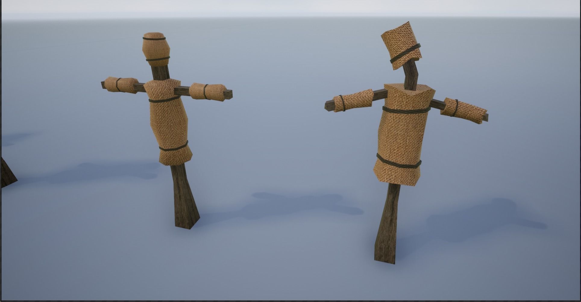 3D model Lowpoly sack and Reed Practice Dummies VR / AR / low-poly ...