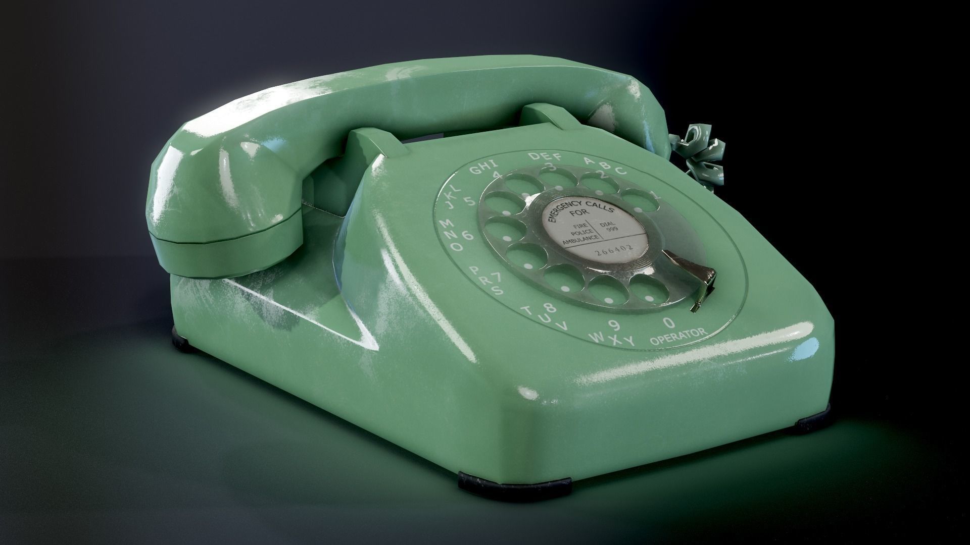 3D model Rotary phone VR / AR / low-poly | CGTrader