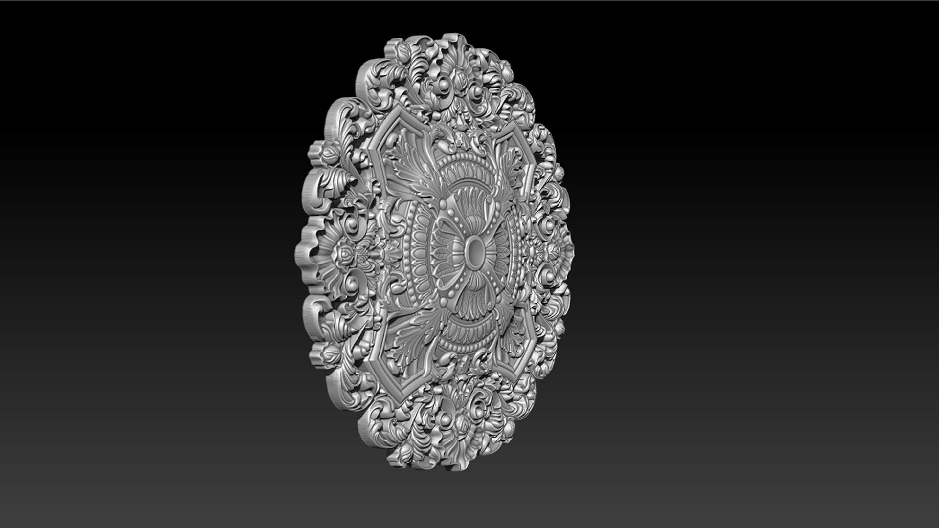 Decorative Ceiling Center - for CNC router 3D model 3D printable | CGTrader