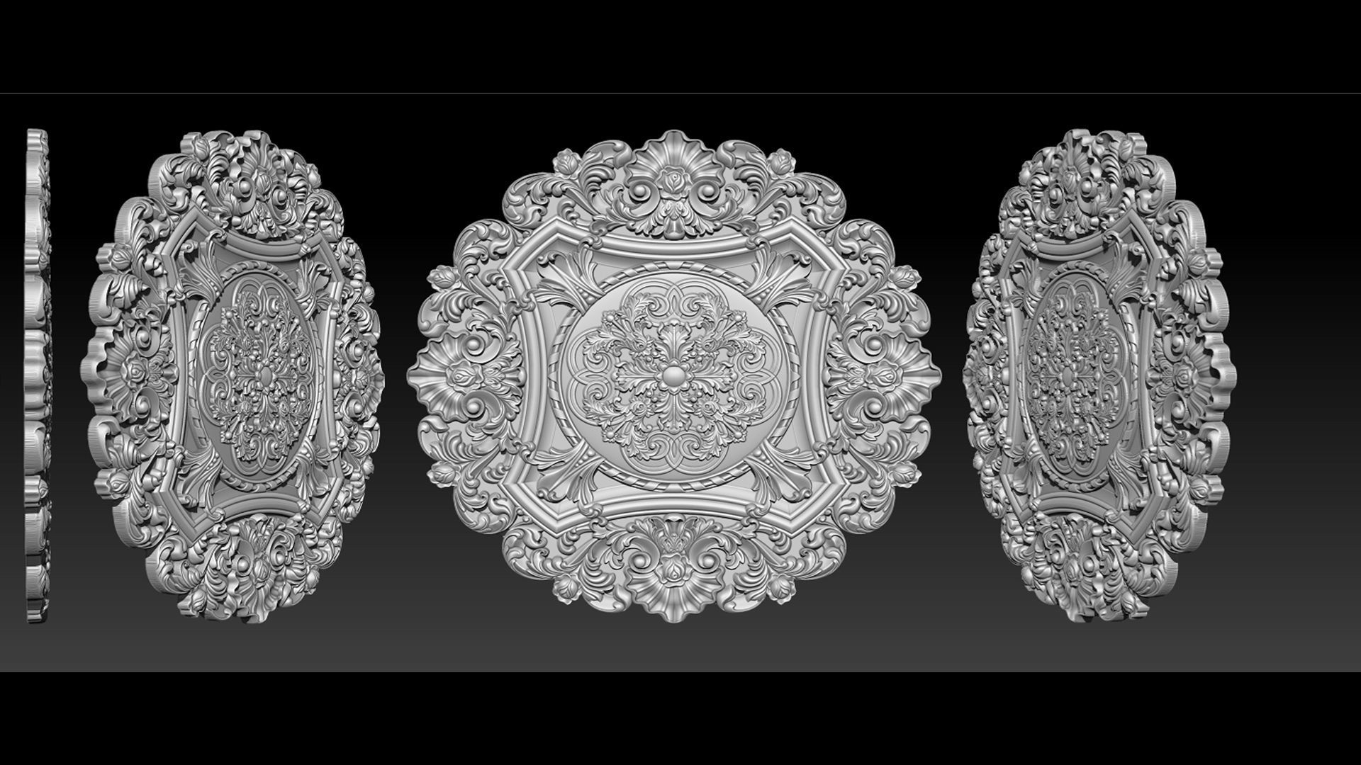 Decorative Ceiling Center - for CNC router 3D model 3D printable | CGTrader