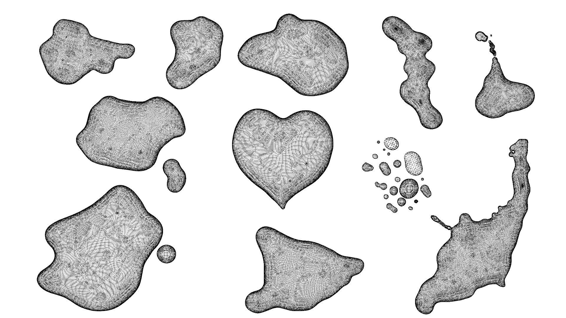 Water Puddles Collection 2 3D model | CGTrader