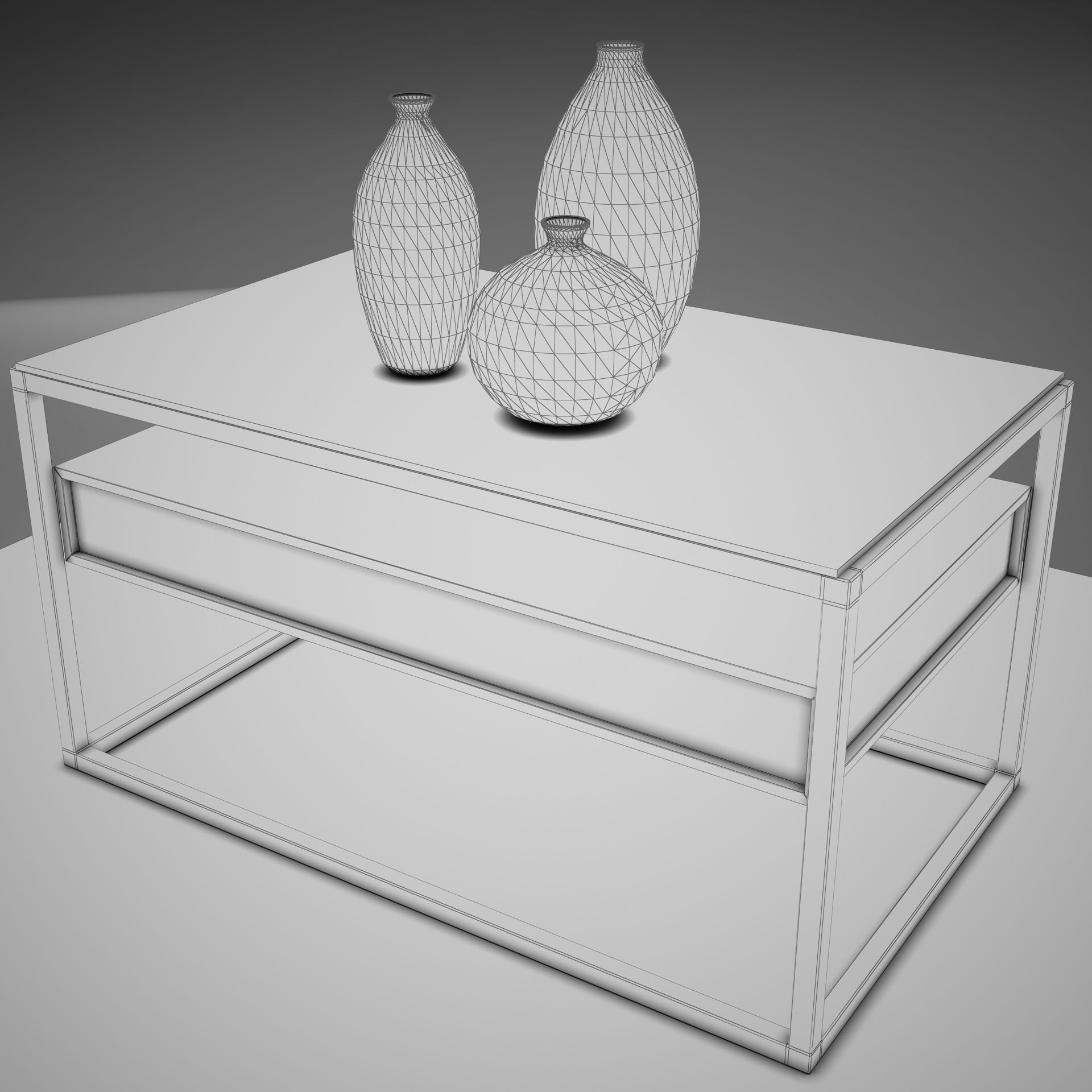 wood and iron coffe table 3D model | CGTrader