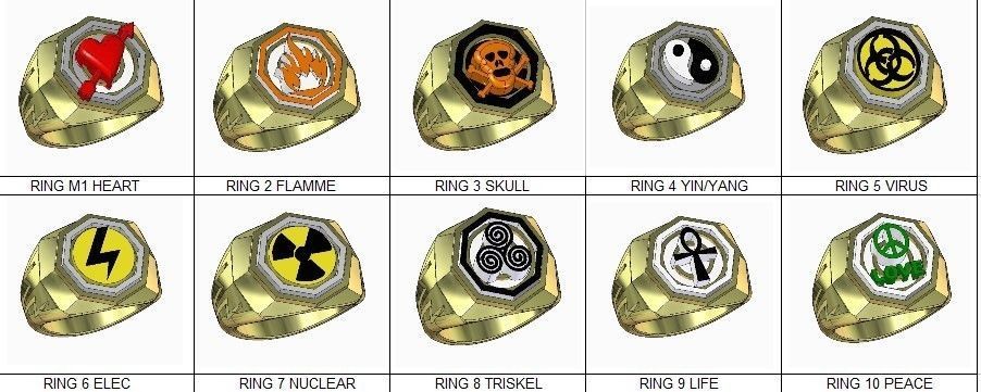 10 RINGS SYMBOL PRINTABLE ON CREATIVE UNDER 3D model 3D printable ...