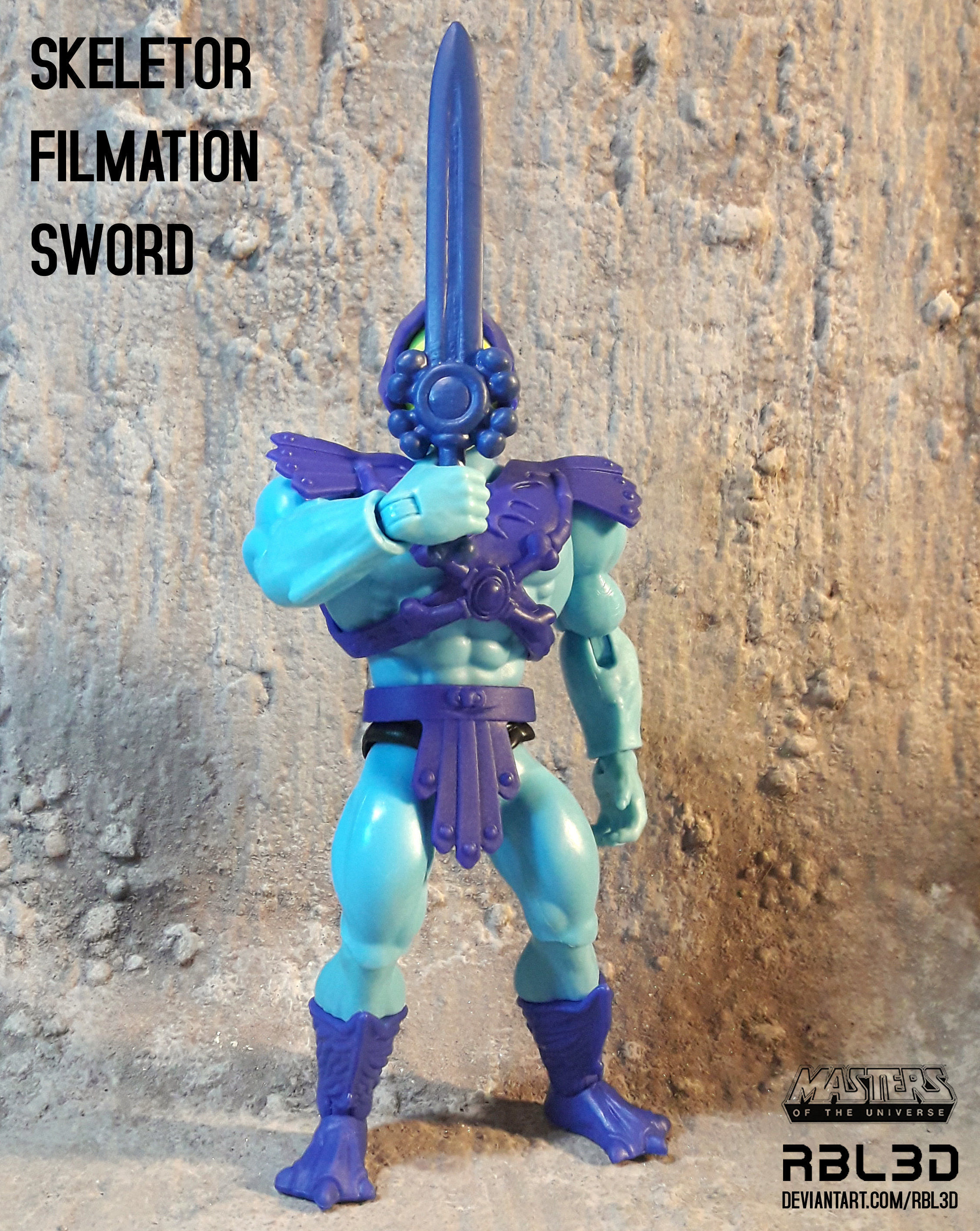 Skeletor Filmation Sword and Axe 3-pack vinatage-origins size 3D model ...