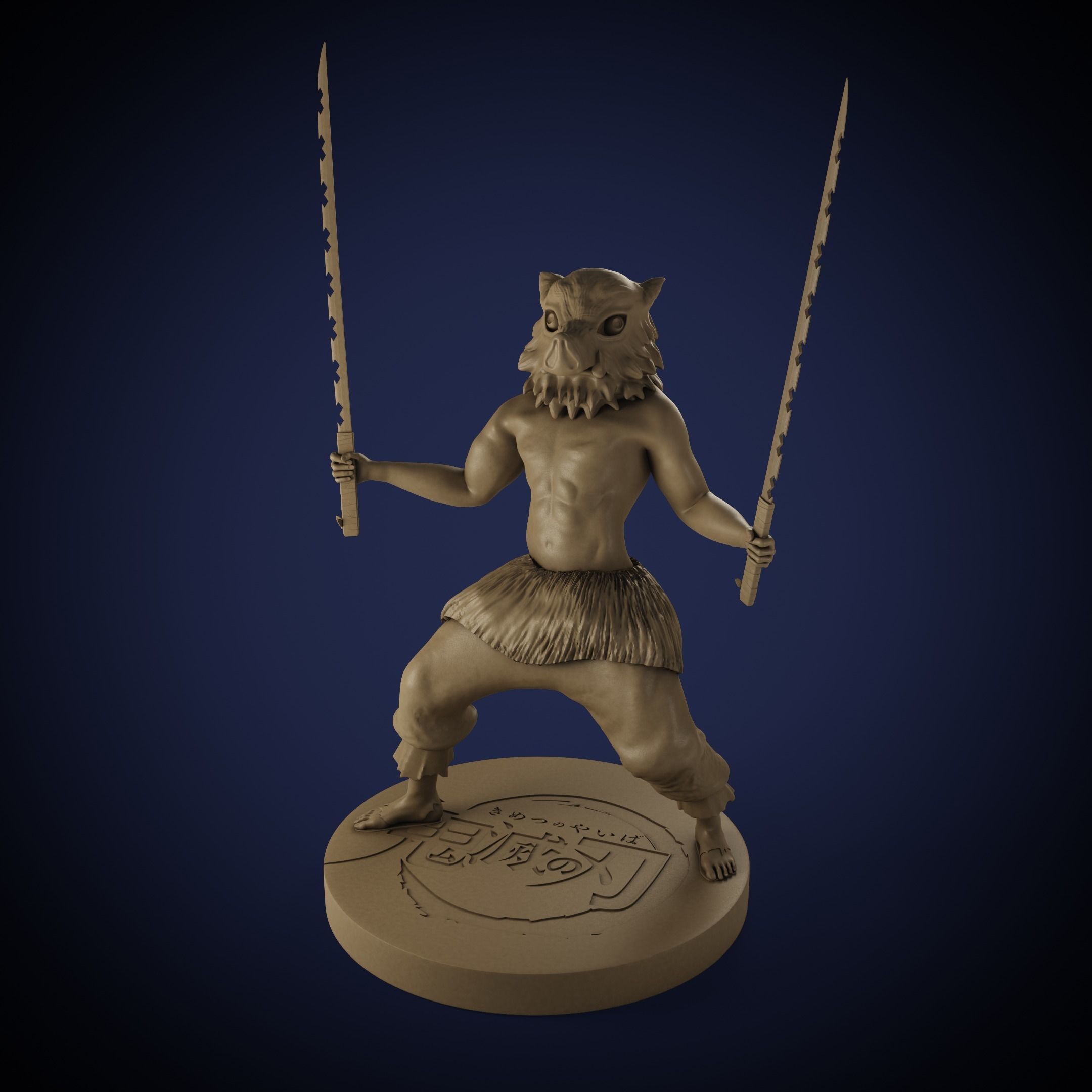 Inosuke statue 3D model 3D printable | CGTrader